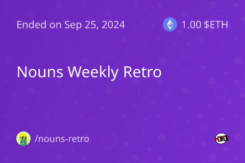 Nouns Weekly Retro on Rounds.wtf